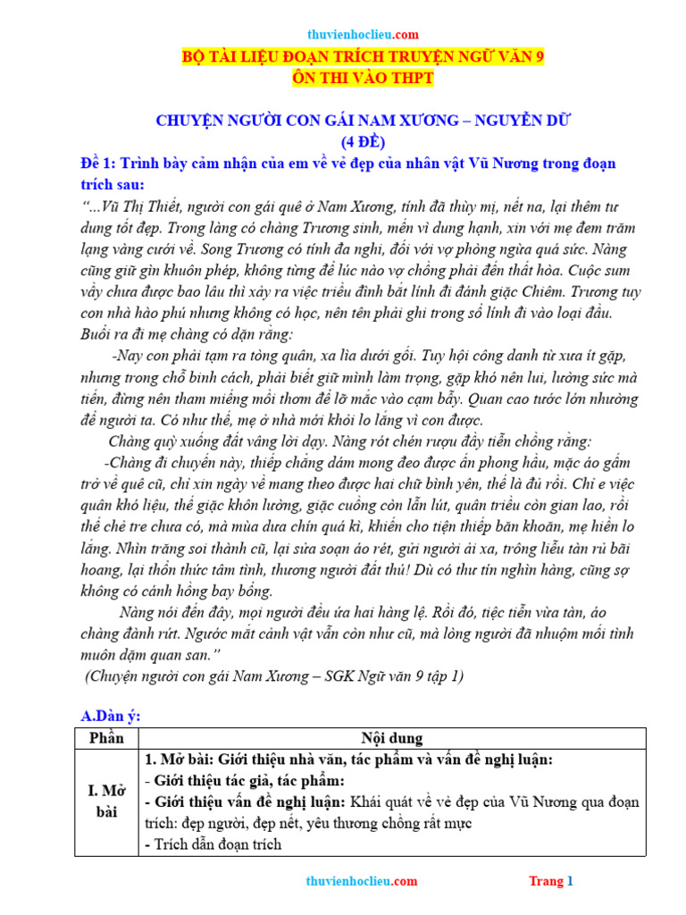 Bo 20 de Van Nghi Luan On Thi Vao 10 Nam 23 24 | PDF