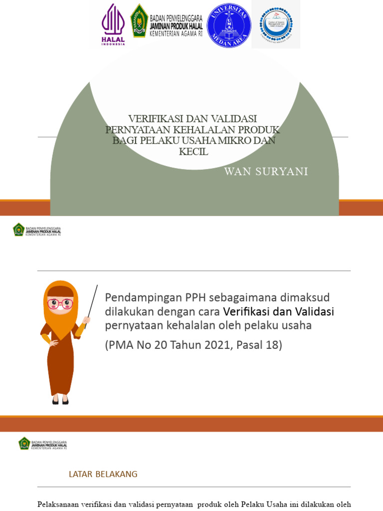 Verifikasi Dan Validasi Pernyataan Kehalalan Produk Bagi Pelaku | PDF Verifikasi Dan Validasi Pernyataan Kehalalan Produk Bagi Pelaku | PDF