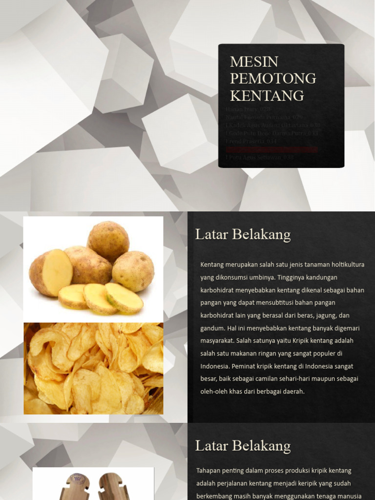 Mesin Pemotong Kentang.. | PDF