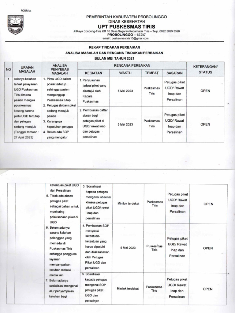 Form Pdca | PDF