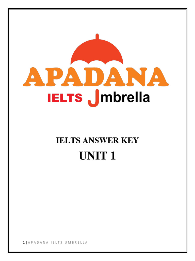 IELTS 1 Pamphlet Answerkey | PDF