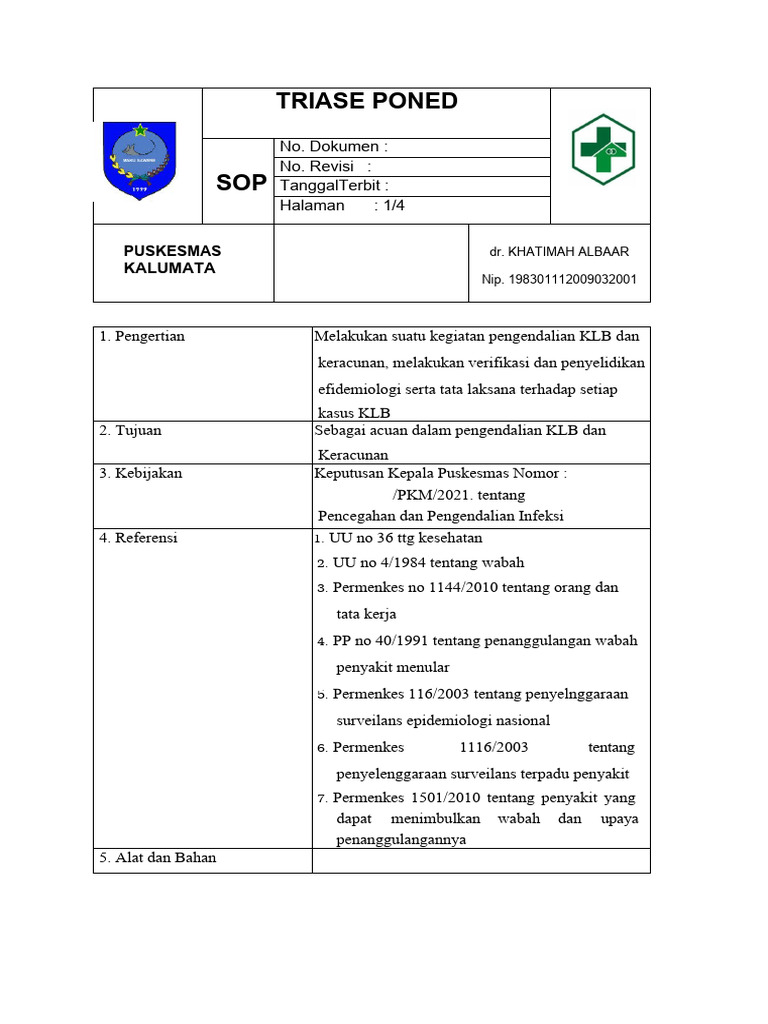 Sop Triase Poned | PDF
