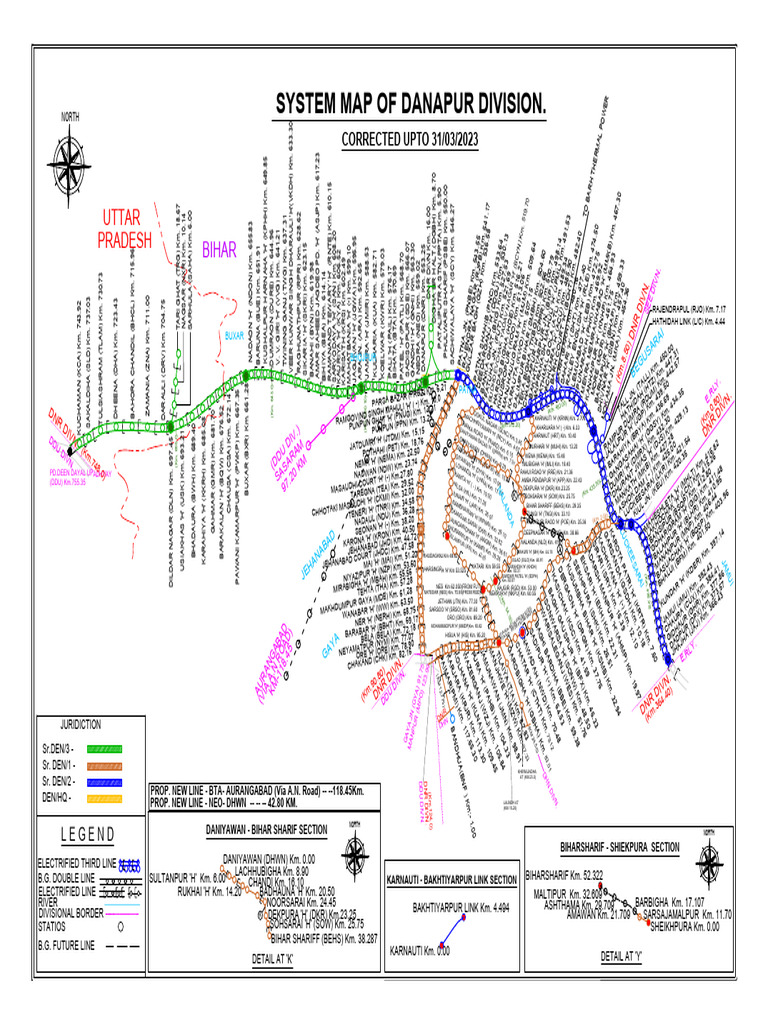 System Map of Danapur Division.: Uttar Pradesh | PDF