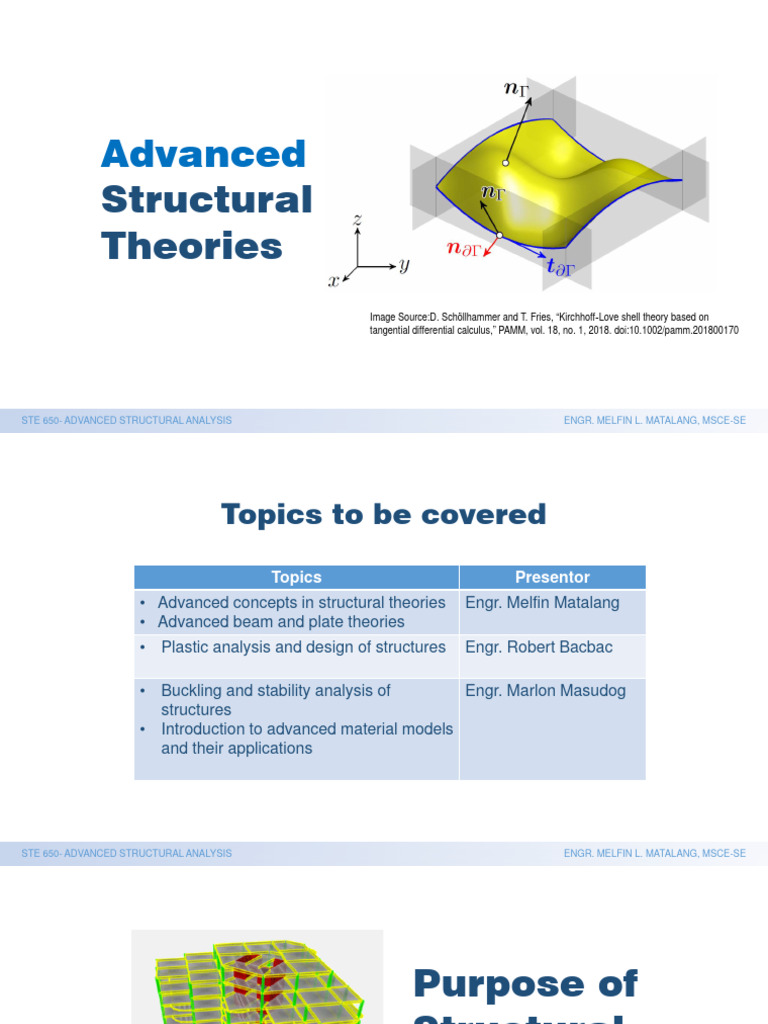 Advanced Structural Theories-Rev.0 | PDF