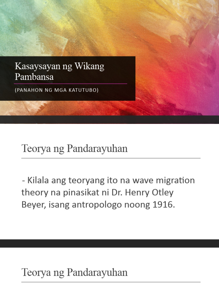 Kasaysayan NG Wikang Pambansa | PDF