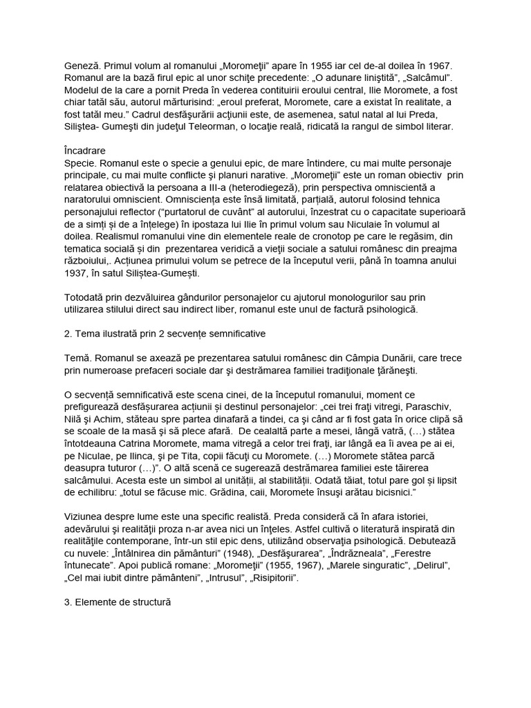 Morometii Eseu | PDF