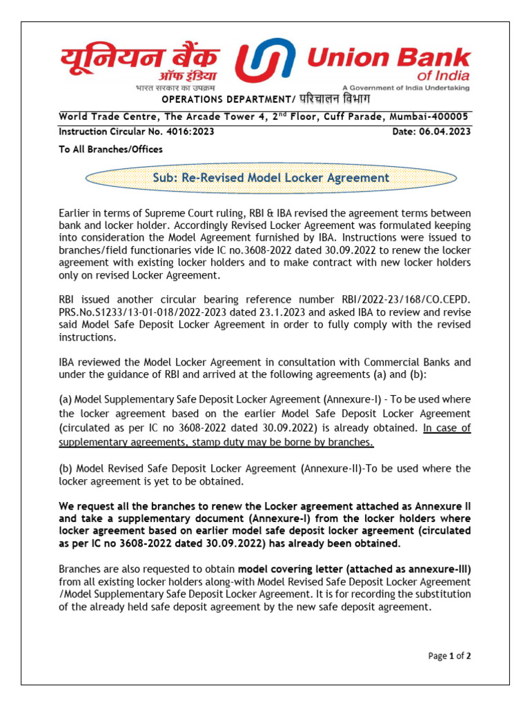 Locker Agreement | PDF