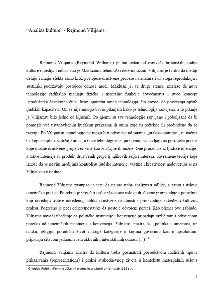 Analiza Kulture | PDF