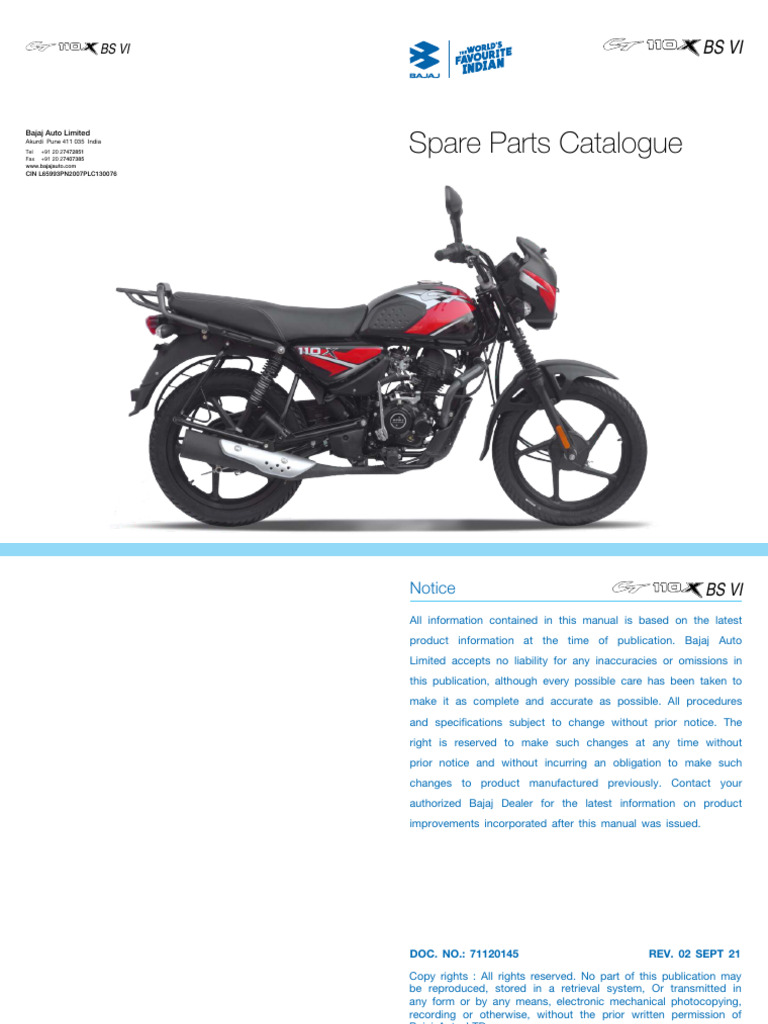 Spare Parts Catalog Pulsar n160 | PDF