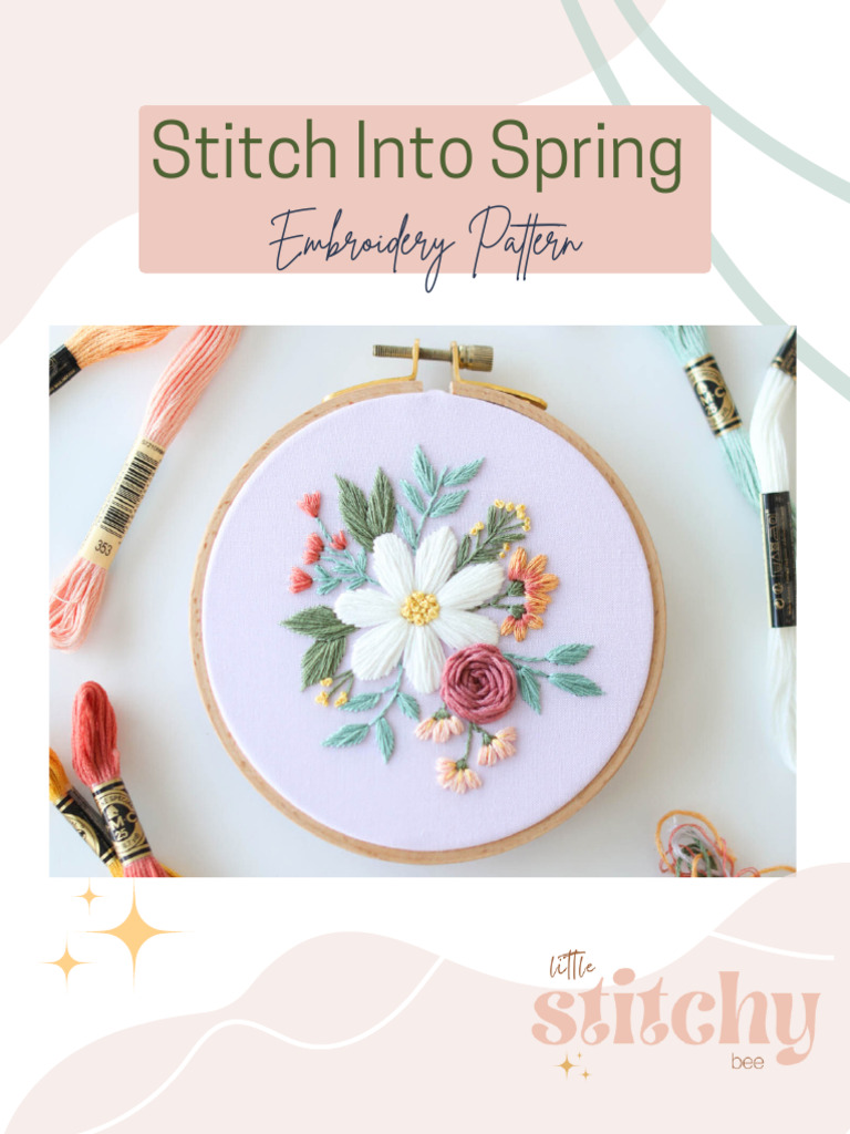 Stitch Into Spring SAL PDF | PDF | Embroidery | Quilting