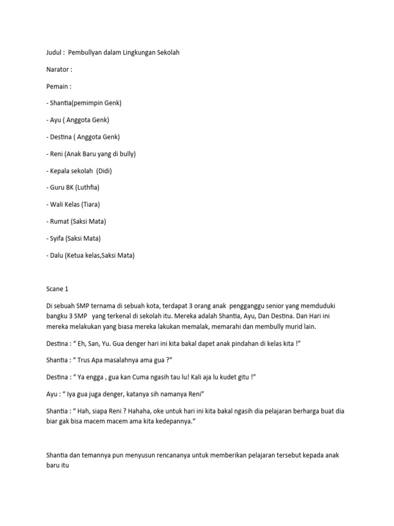 Mengatasi Pembullyan di Sekolah | PDF