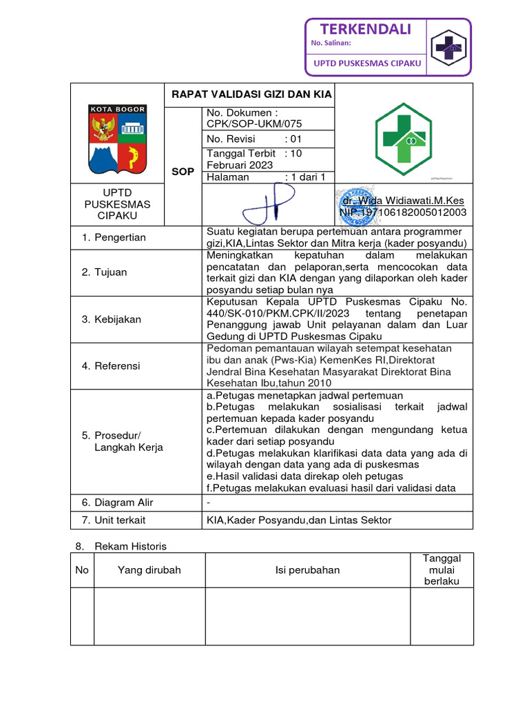 Sop Program Gizi | PDF