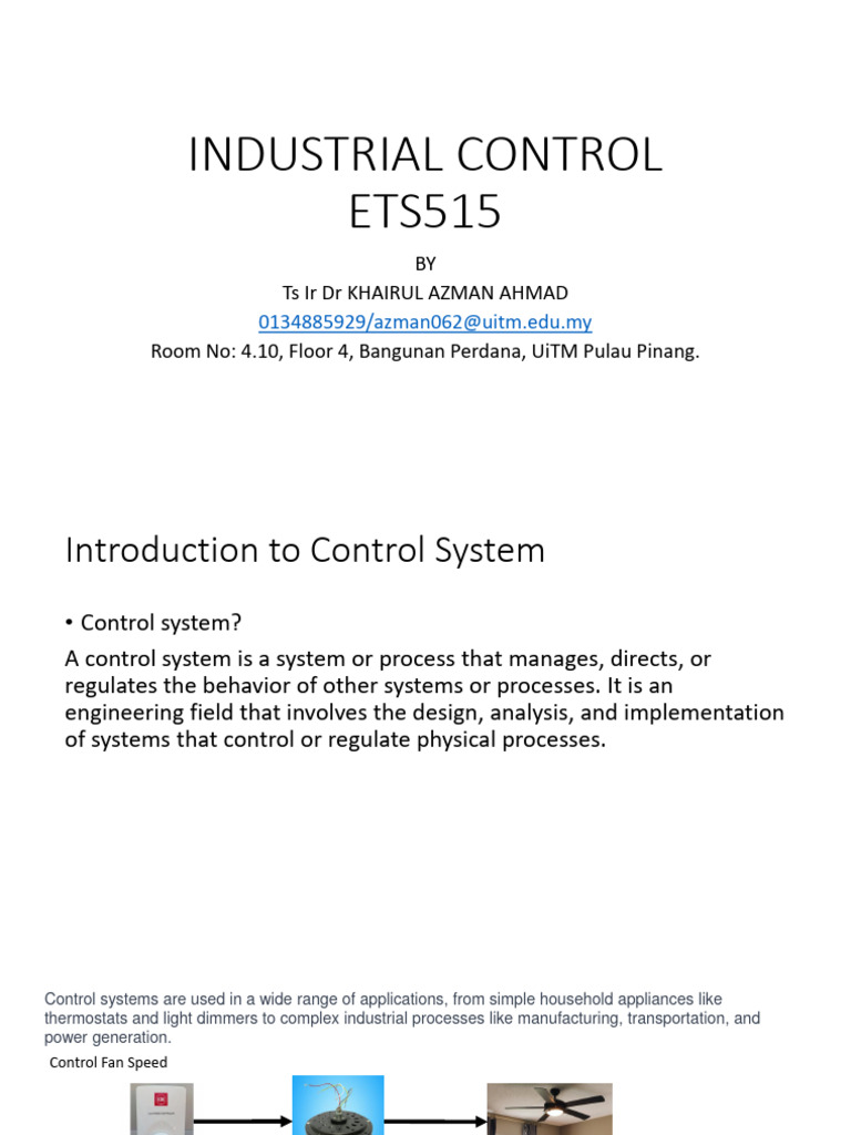 Industrial Control Chapter 1 | PDF | Flow Measurement | Control Theory