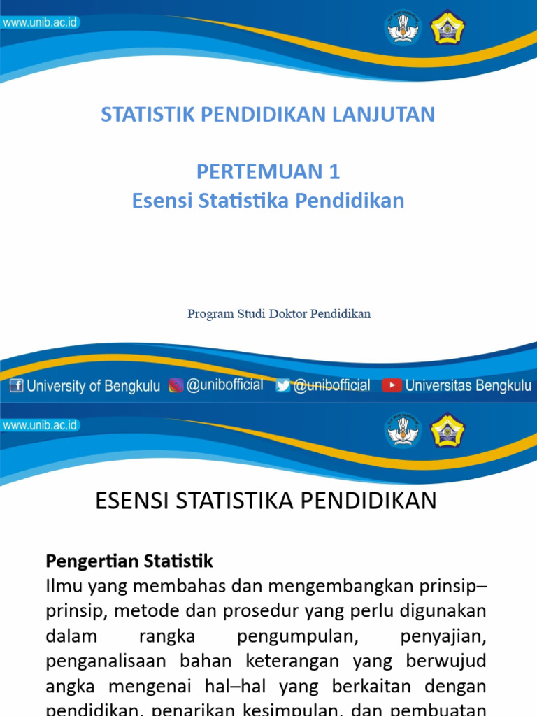 Statistik Pert 1 Esensi Statistik Lanjutan | PDF