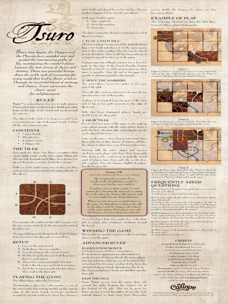 Tsuro Rules | PDF