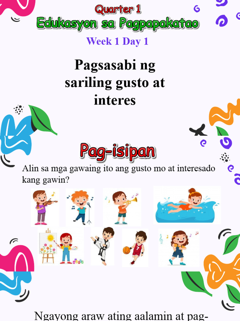 Q1 EsP Week 1 Day 1-5 | PDF