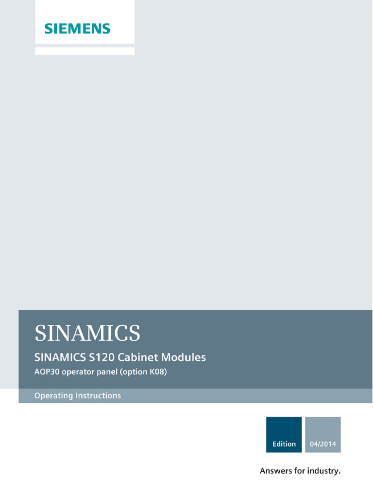 SINAMICS S120 Cabinet Modules AOP30 en-US | PDF