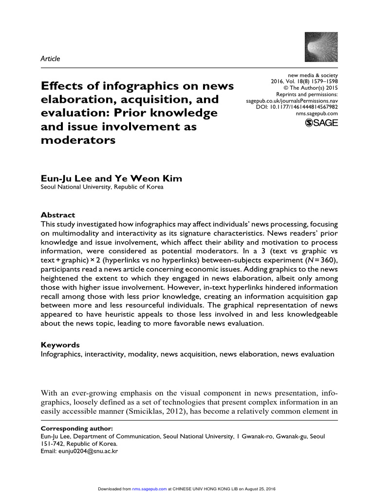 Effects of Infographics On News Elaboration Acquisition and Evaluation ...
