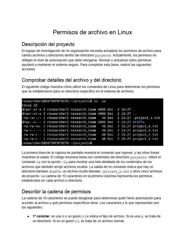 742HULVQQOGAO2x NCn49g Portfolio Activity Exemplar Use Linux Commands To Manage File Permissions ...