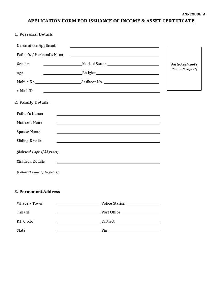 EWS Application Form OdiaPortal - IN | PDF