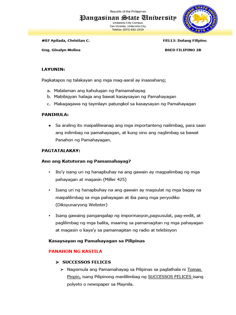 07 - Apilada Christian C. Bsed Fil 3B Unang Pangkat | PDF