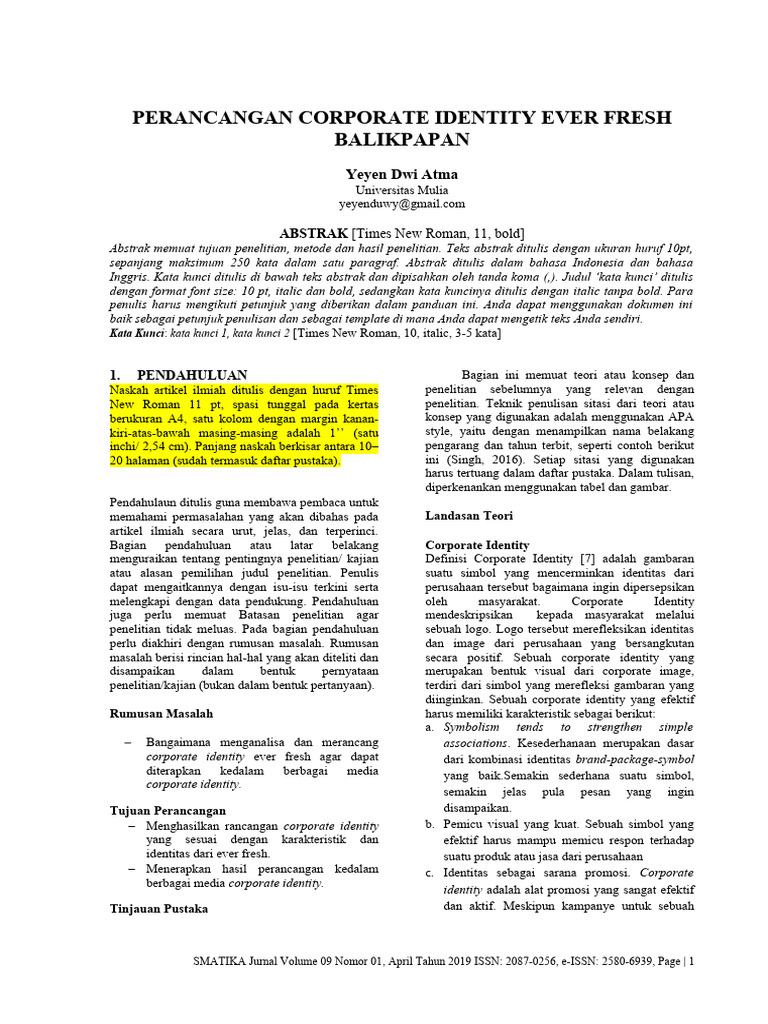 TEMPLATE Paper | PDF | Seni