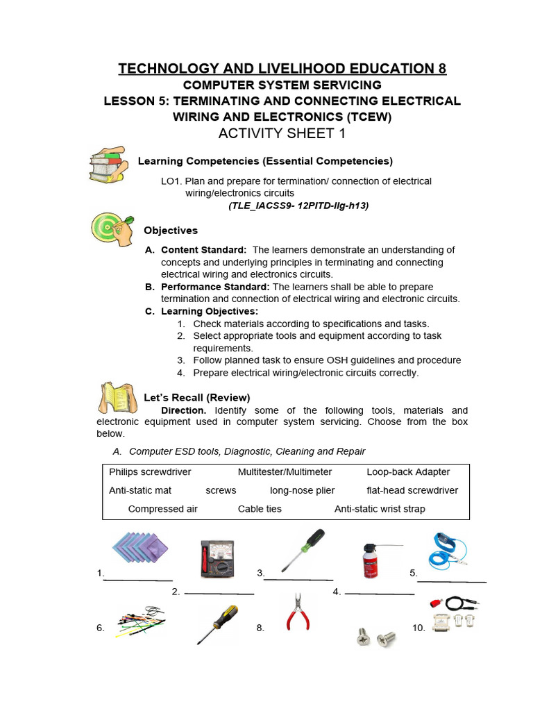 TLE Grade8 ICT-CSS Module13 | PDF | Computer Network | Coaxial Cable