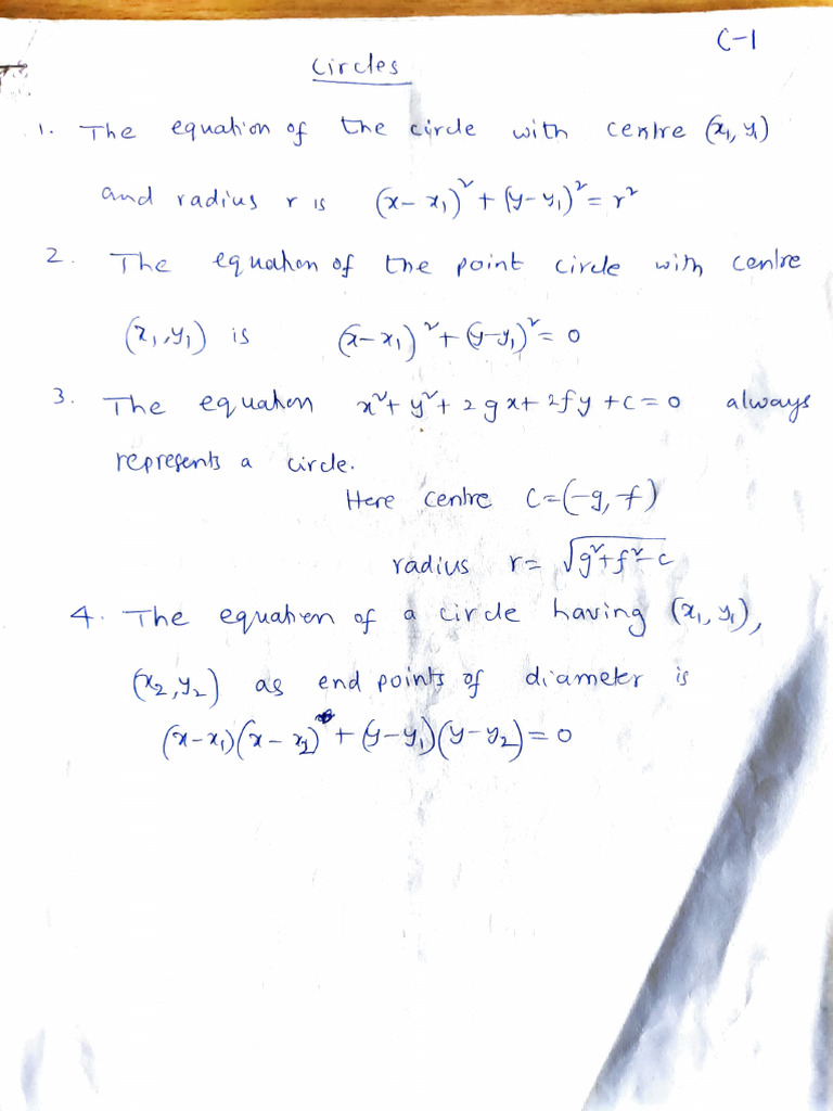 Circle Equations and Properties Explained | PDF