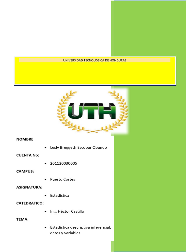 Estadística Descriptiva e Inferencial UTH | PDF | Estadísticas | Método científico