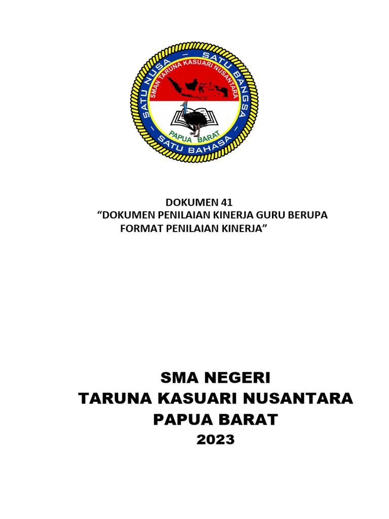 Sma Negeri Taruna Kasuari Nusantara Papua Barat | PDF