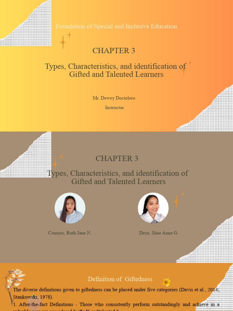 Identifying Gifted Learners: Types & Traits | PDF