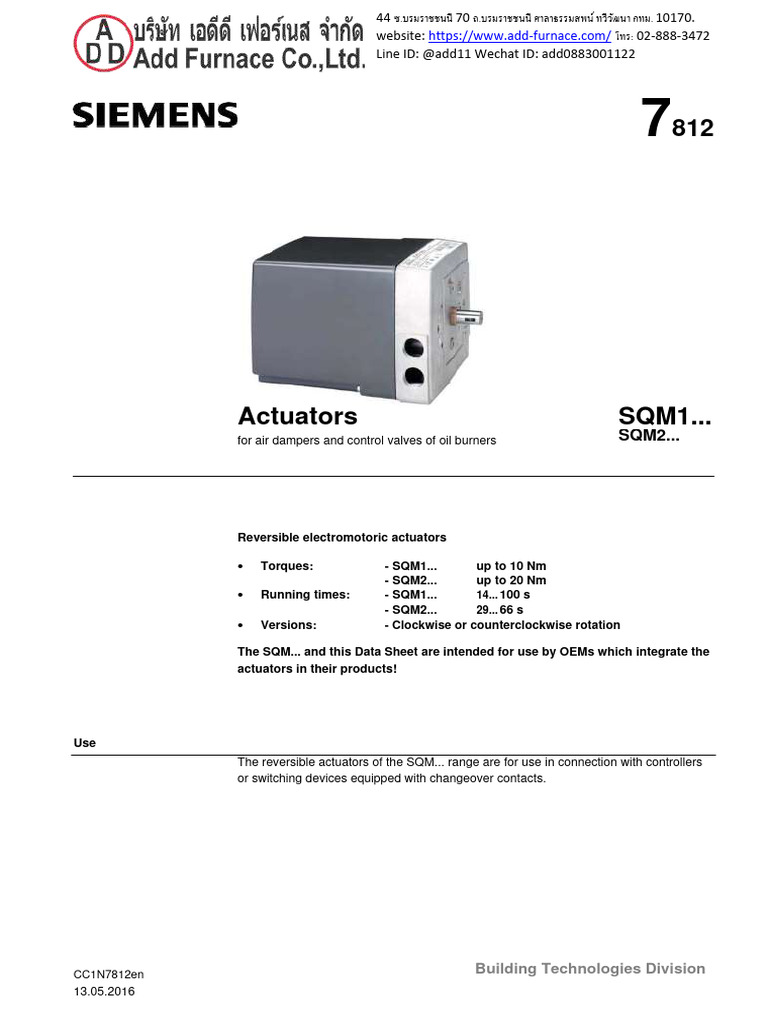 Siemens sqm10 15502 Manual | PDF