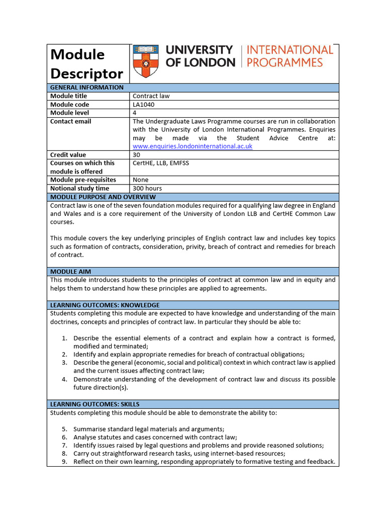 Contract Law | PDF