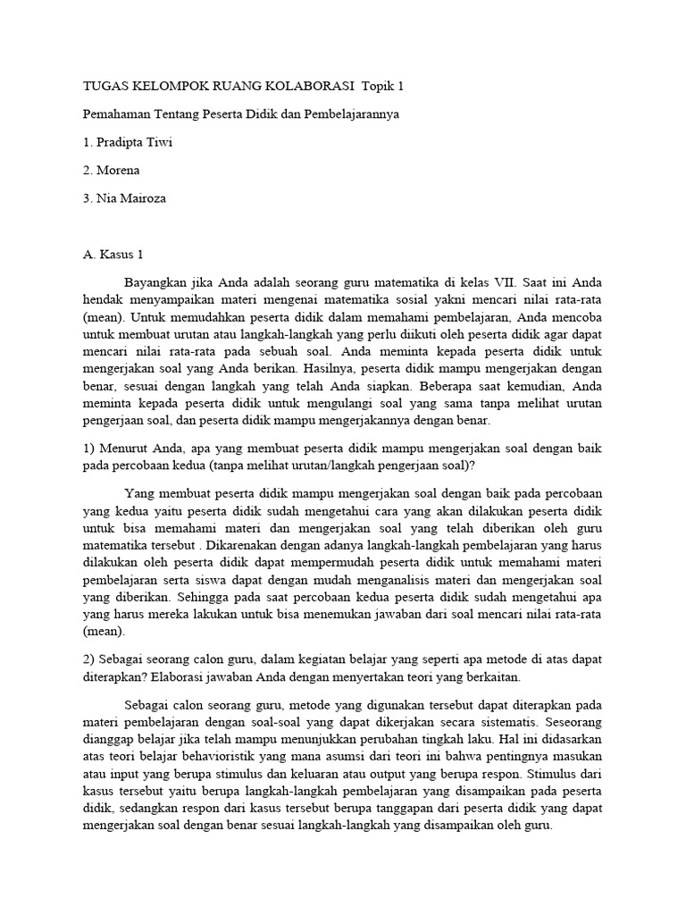 Ruang Kolaborasi T1. PPDDP | PDF