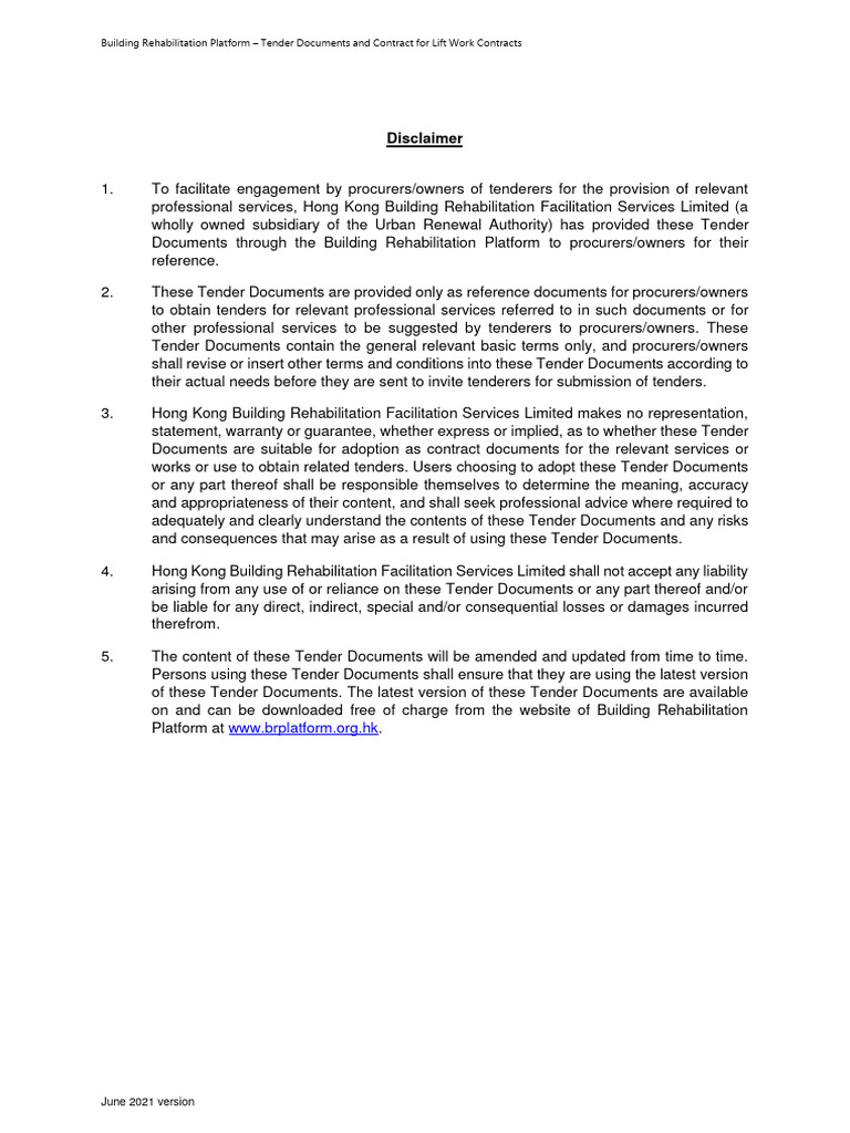 Contract For Lift Works EN | PDF | Procurement | Contractual Term