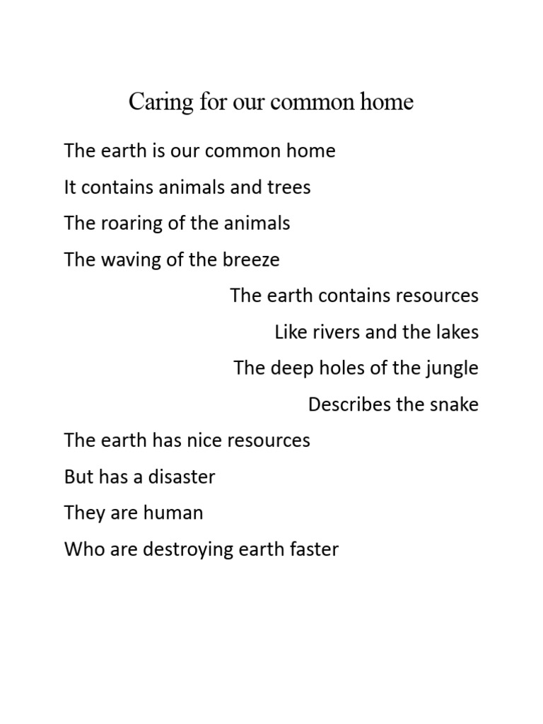 Caring For Our Common Home | PDF | Home & Garden