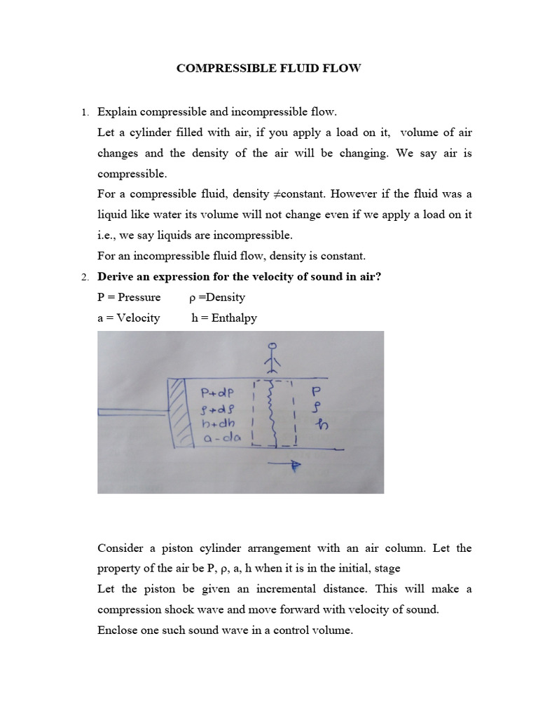 Compressible Fluid Flow | PDF
