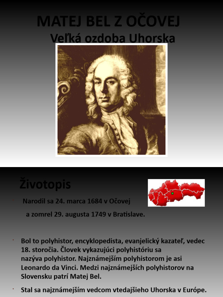 Matej Bel - PPTX - 1 | PDF