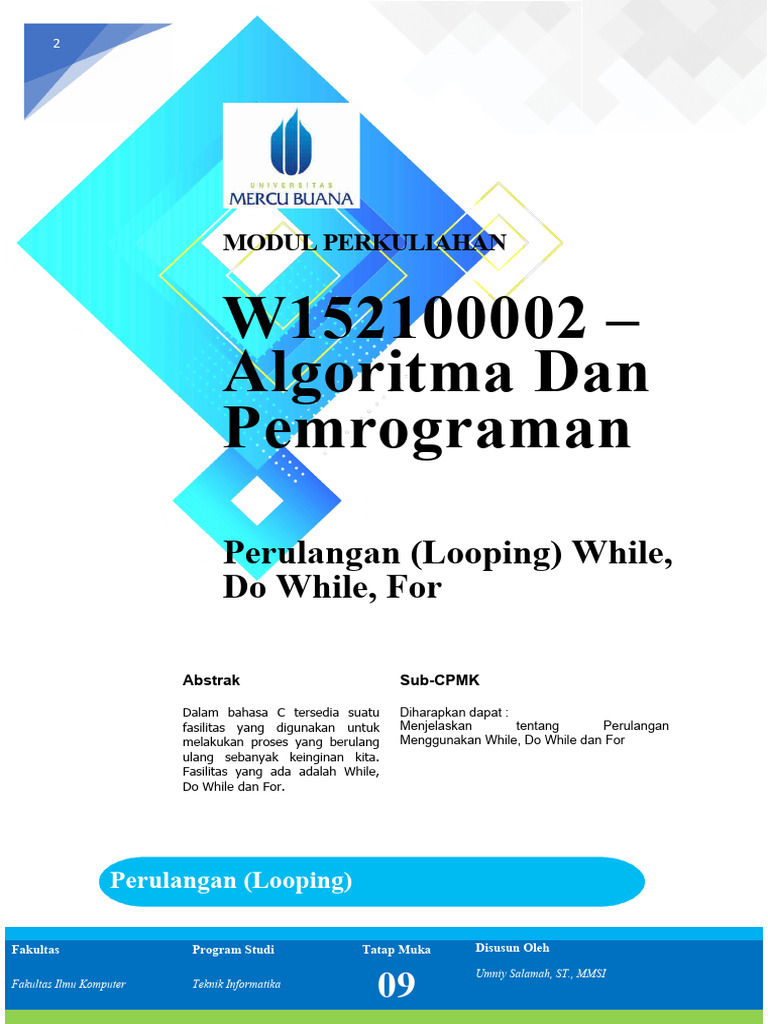Modul 9 Algoritma Dan Pemrograman (OK) | PDF