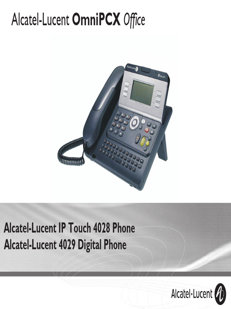 Alcatel-Lucent IP Touch 4028 Phone Alcatel-Lucent 4029 Digital Phone | PDF