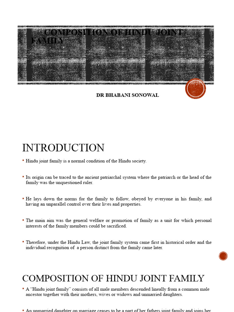 Composition of Hindu Joint Family | PDF Composition of Hindu Joint Family | PDF