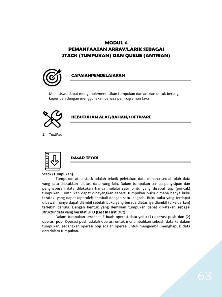 Pemrograman Stack dan Queue di Java | PDF