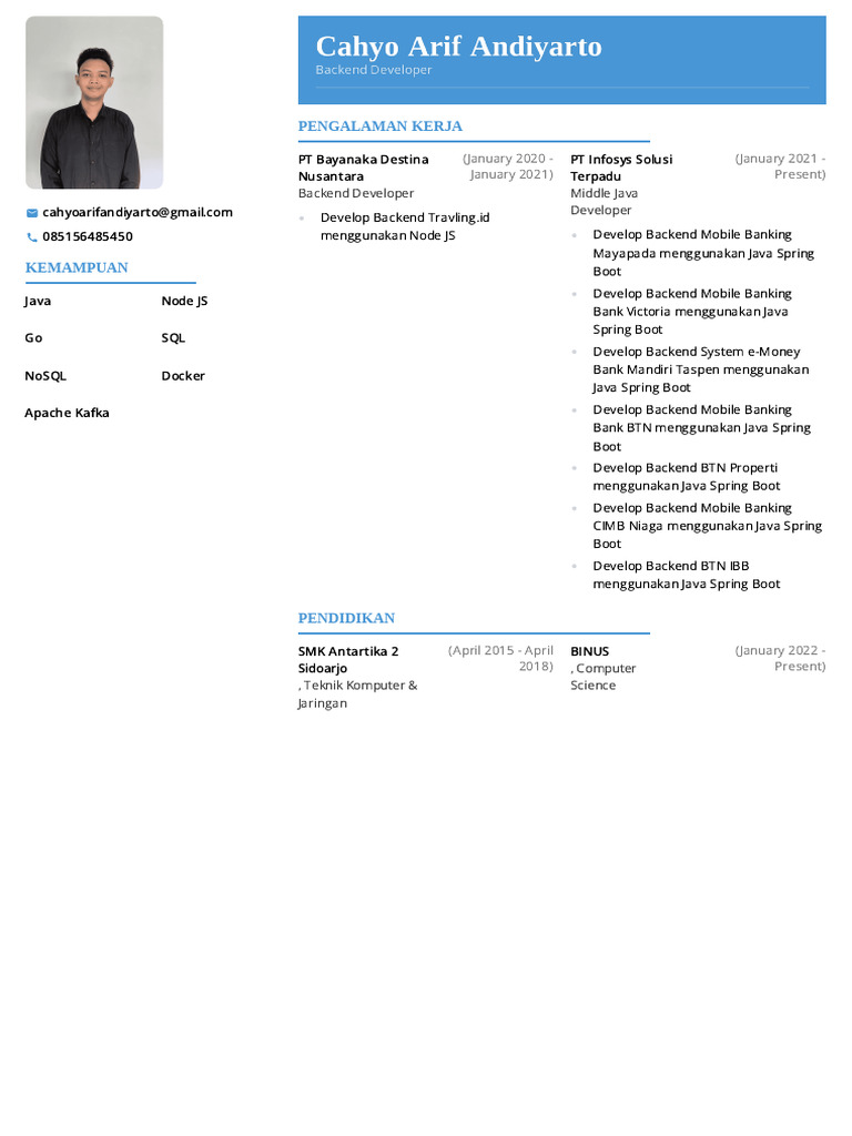 CV Cahyo Arif Andiyarto | PDF