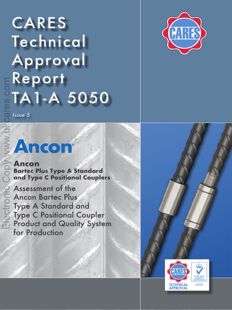 Ancon Bartec Plus Couplers CARES Technical Approval Report TA1-A 5050 ...