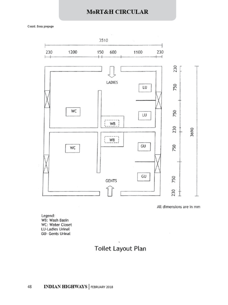 Toilet Plan Morth | PDF