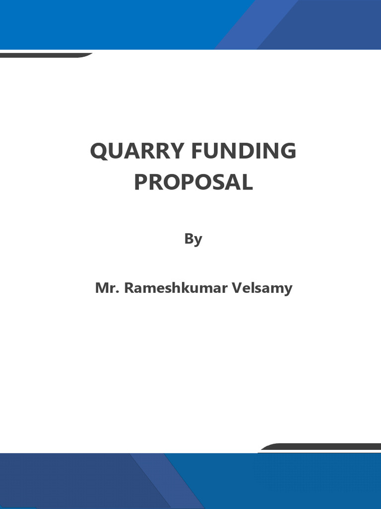 Madanapalle Granite Quarry Business Plan | PDF | Finance & Money Management