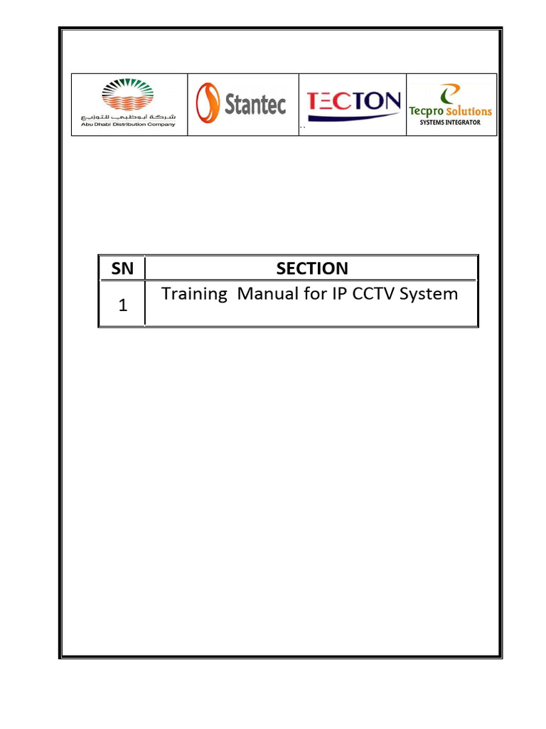 CCTV User Training Manual | PDF