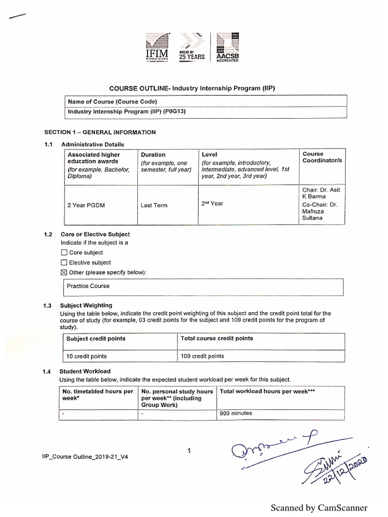 IIP Handbook 2019-21 Batch | PDF