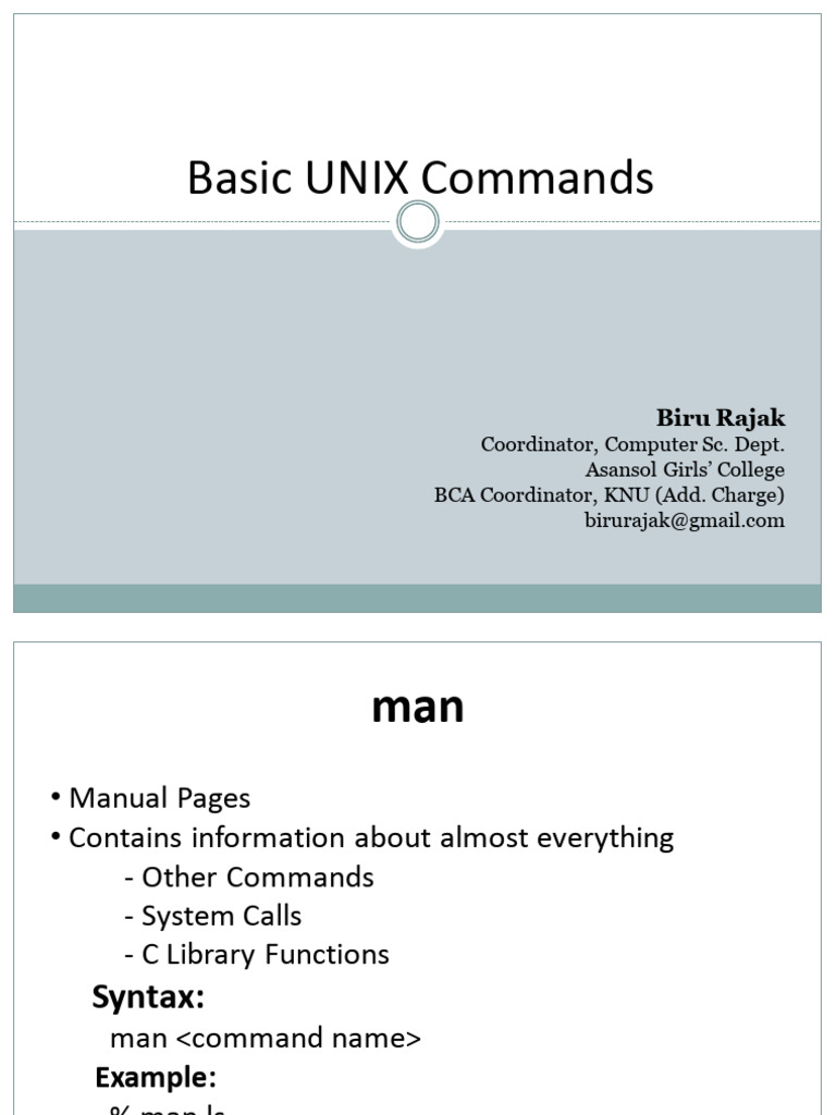Basic Unix Command | PDF