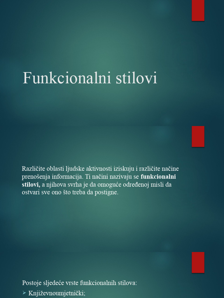 Funkcionalni Stilovi | PDF